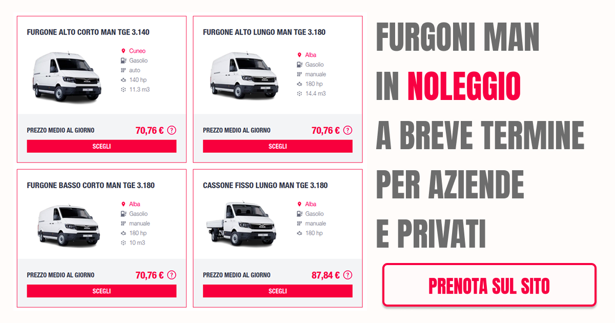 Noleggio furgoni, van e camioncini - Alpiservice SRL
